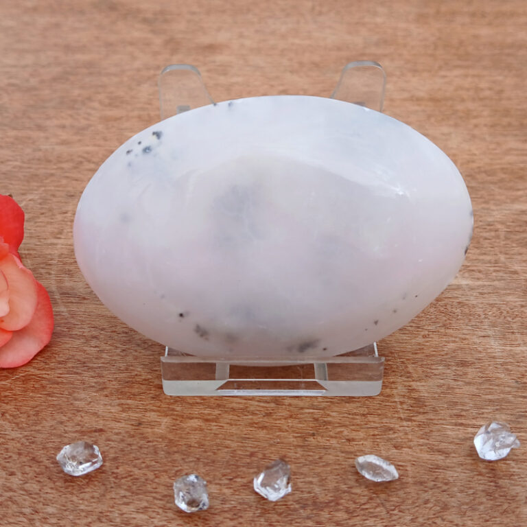 Mangano Calcite - Large Palmstone - Item D - Serendipity Crystals